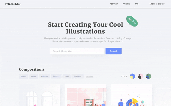 ITG.digital - Online Builder for Illustrations - Prototypr.io | Toolbox